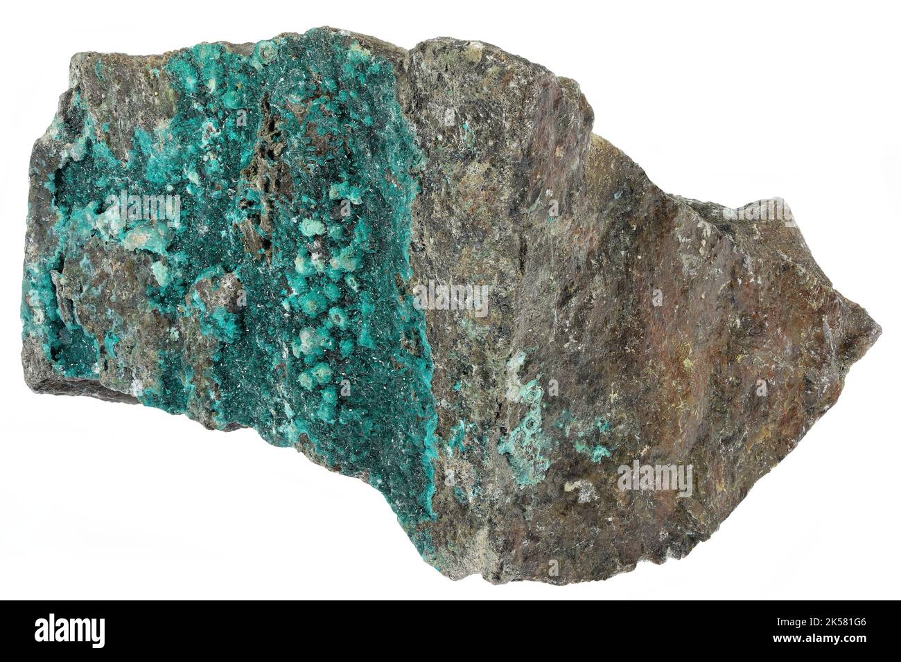 atacamite from Atacama, Chile isolated on white background Stock Photo ...