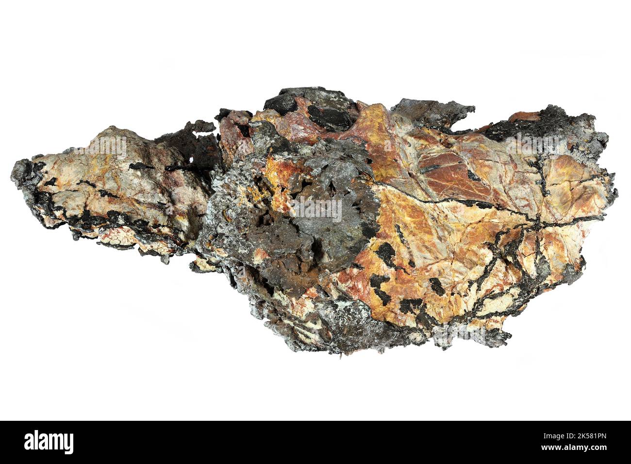 native copper from Ray, Arizona isolated on white background Stock ...