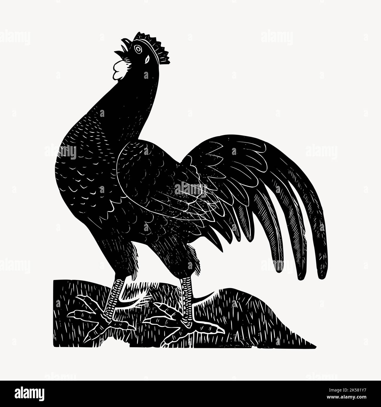 rooster, bird, male bird, chicken, animals, antique, art, artwork ...
