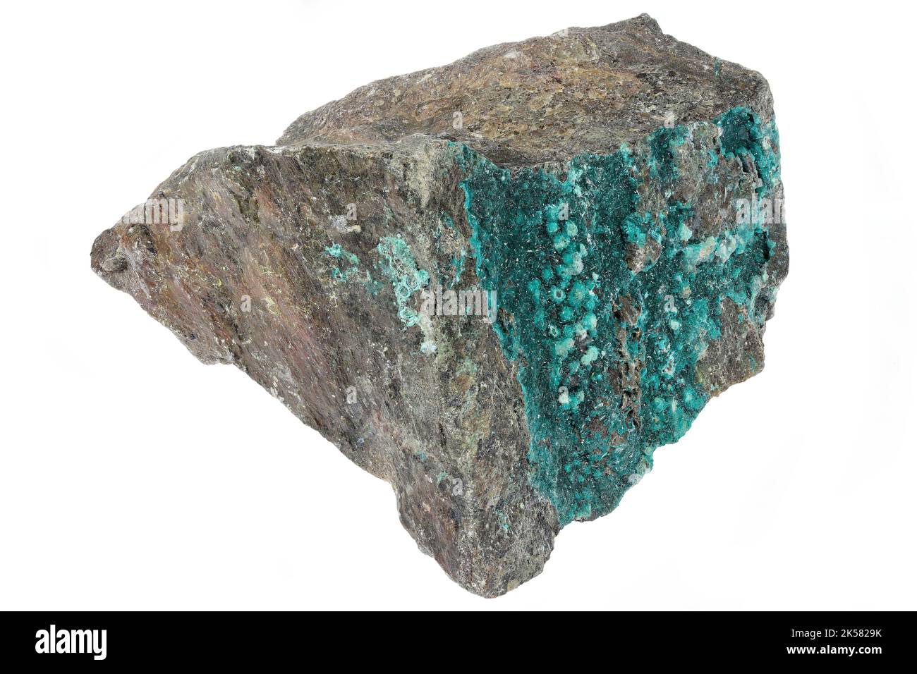 atacamite from Atacama, Chile isolated on white background Stock Photo ...