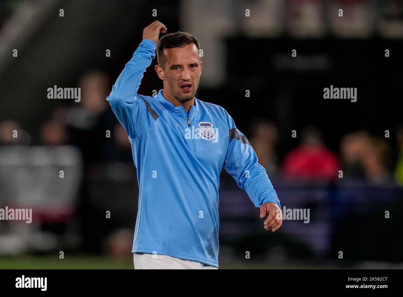 ALKMAAR, NETHERLANDS - OCTOBER 6: Vukasin Jovanovic of Apollon during ...