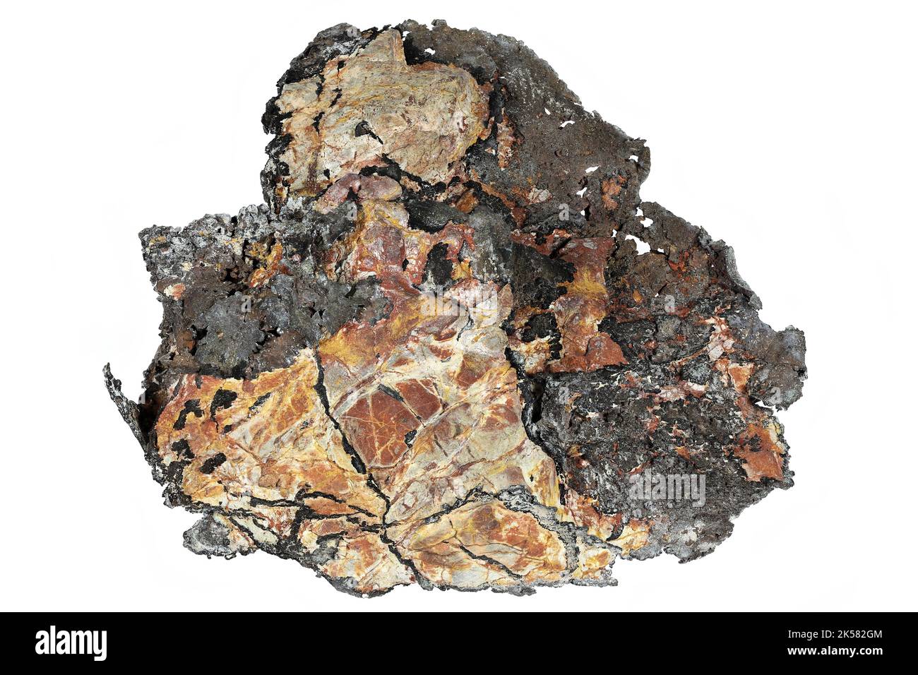 native copper from Ray, Arizona isolated on white background Stock ...