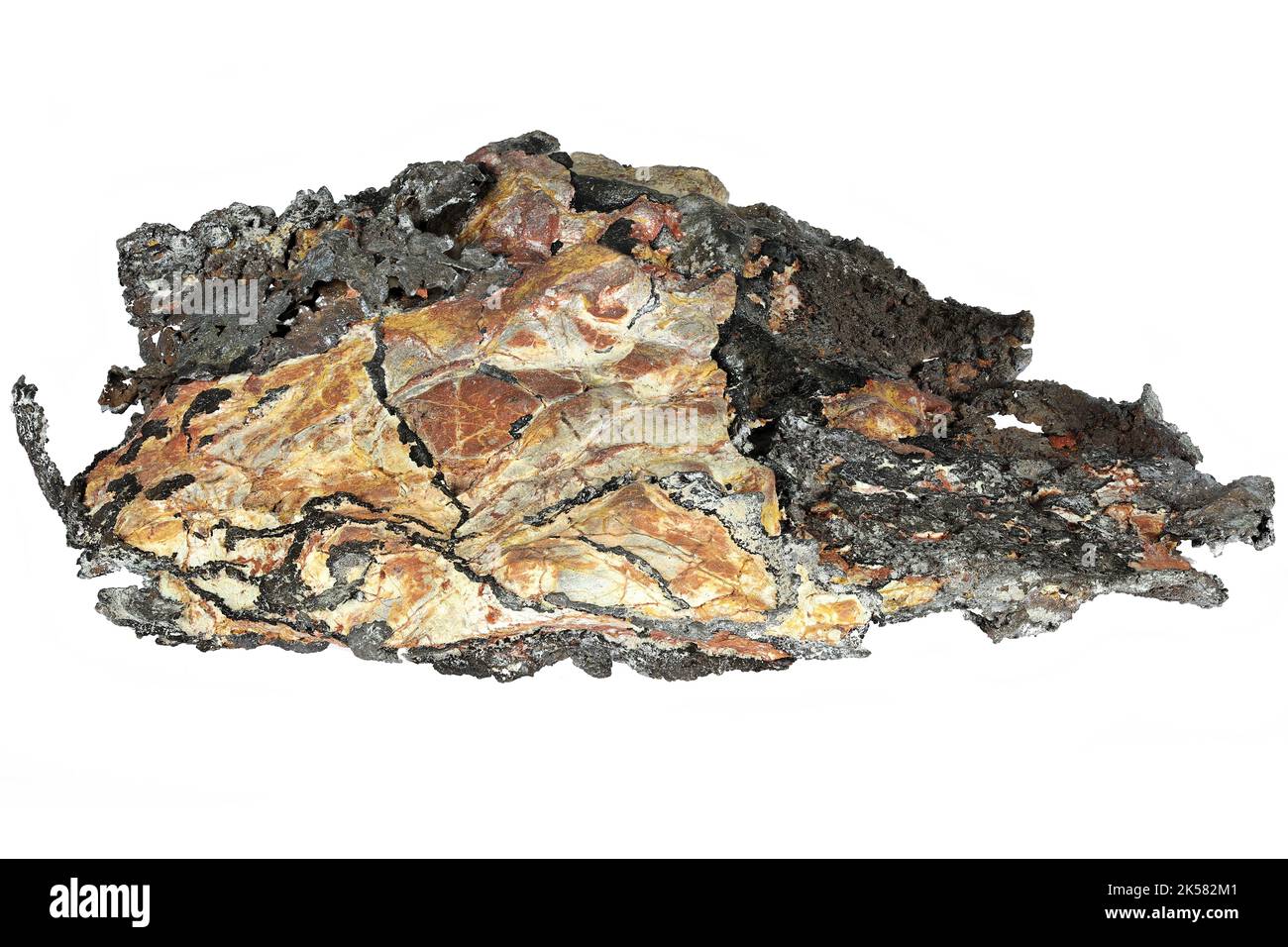 native copper from Ray, Arizona isolated on white background Stock ...