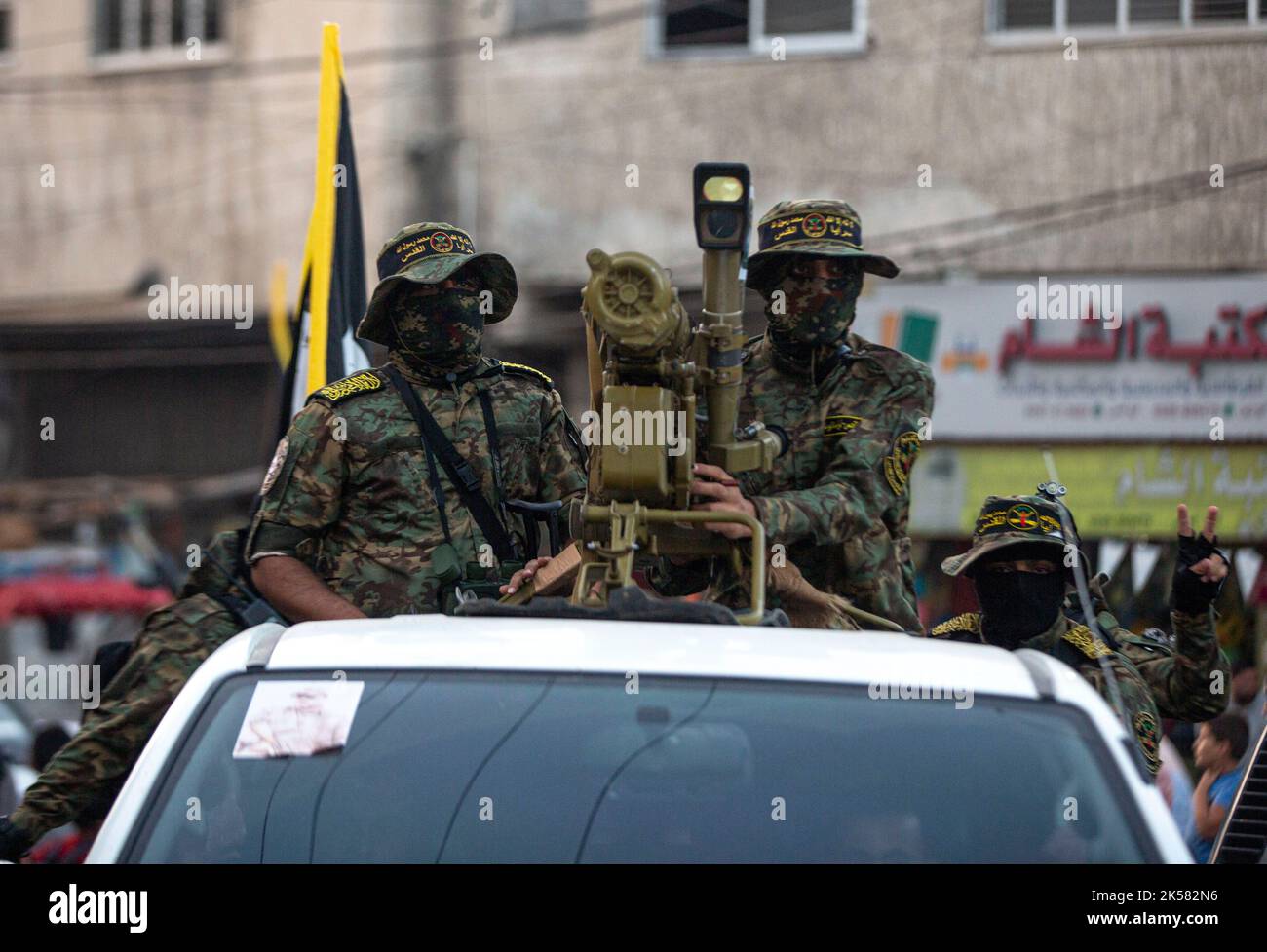 Palestinian Territories, Gaza Strip. October 06th 2022. Armed fighters ...