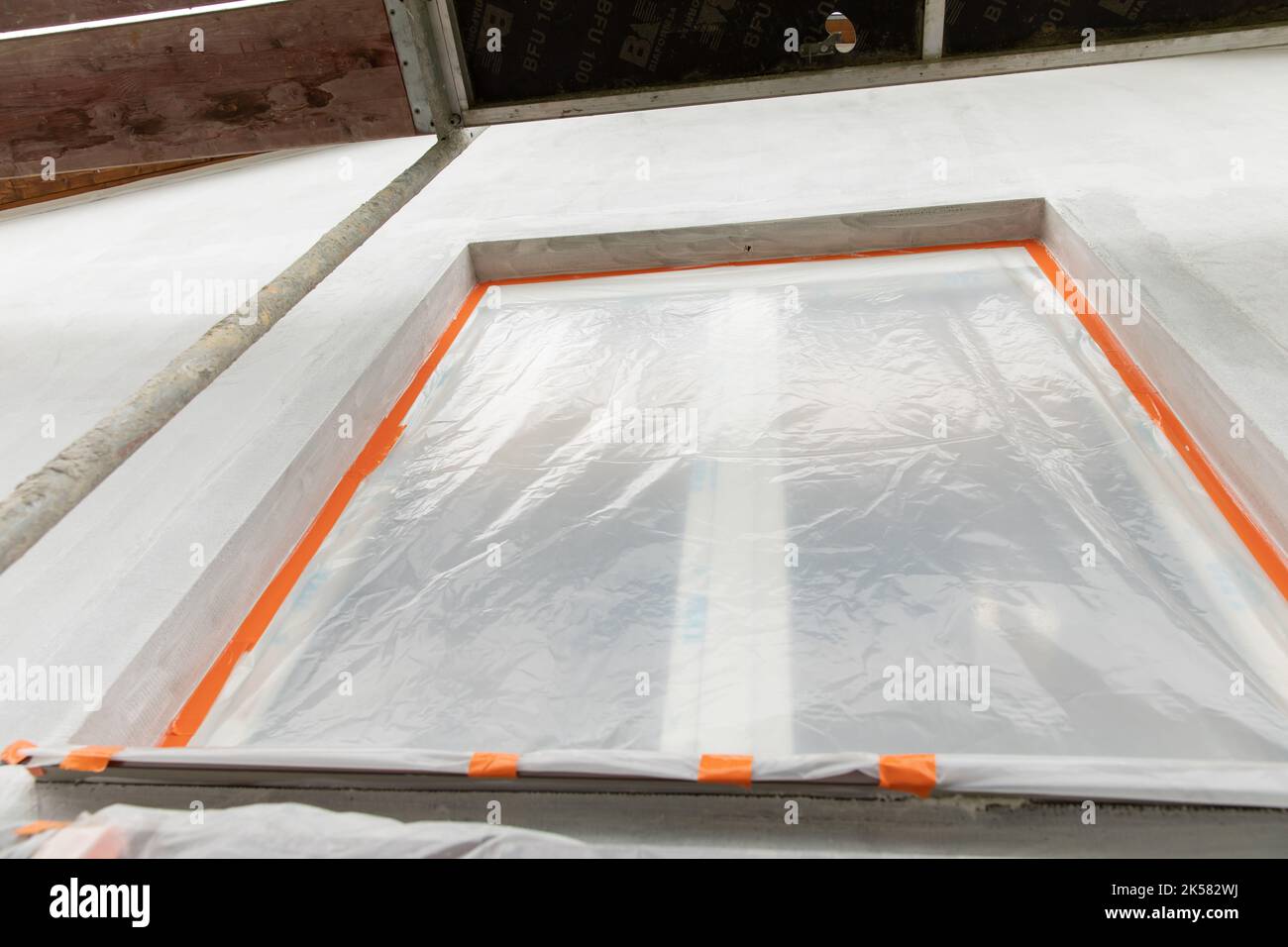 Reconstruction of the old house (insulation facade polystyrene Stock ...