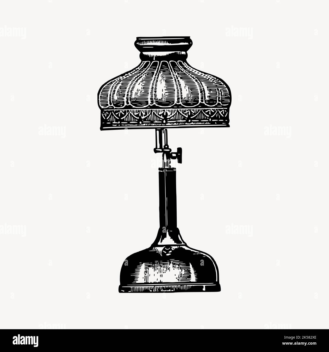 Lamp object drawing, vintage illustration vector Stock Vector Image ...