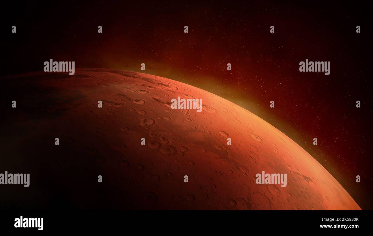 Close-up view of the surface of the planet Mars Stock Photo - Alamy