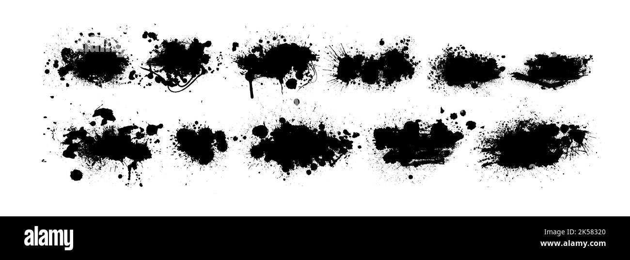 A set of black blots. Vector illustration Stock Vector Image & Art - Alamy