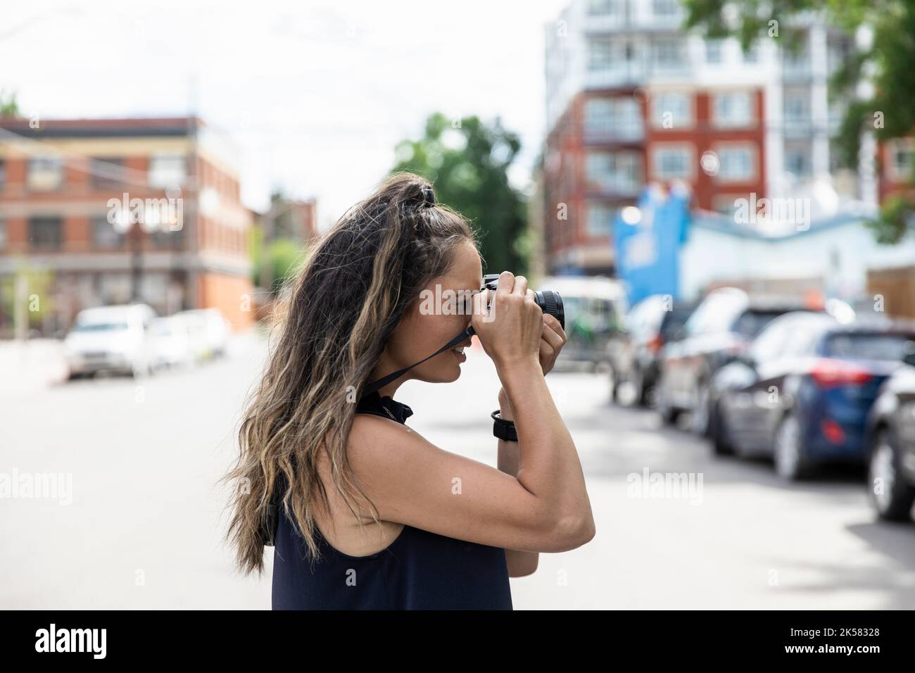 Woman real street not looking at camera hi-res stock photography and ...