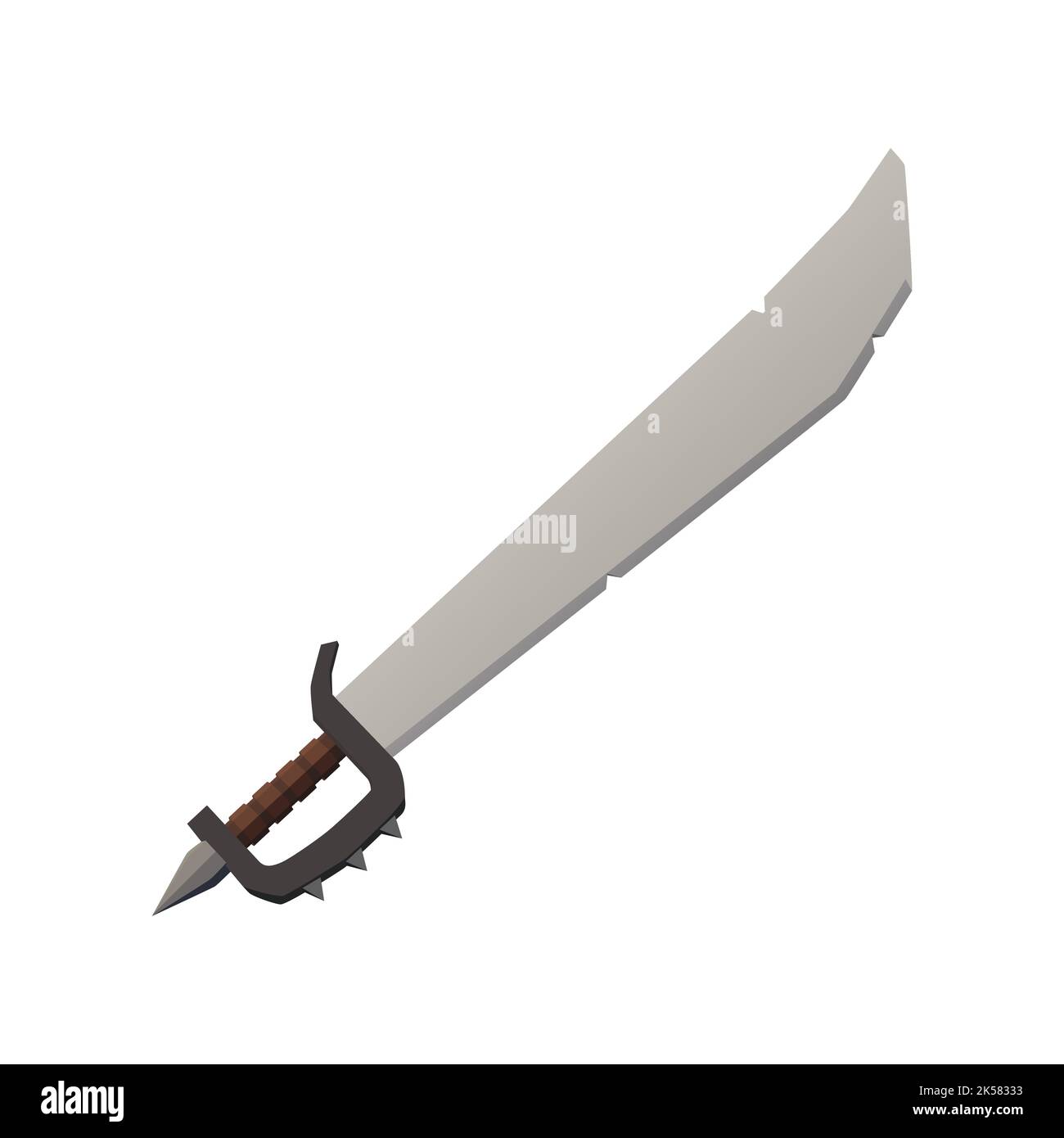 Metal Sword, straight swords, Asia sword, vector realistic sword ...