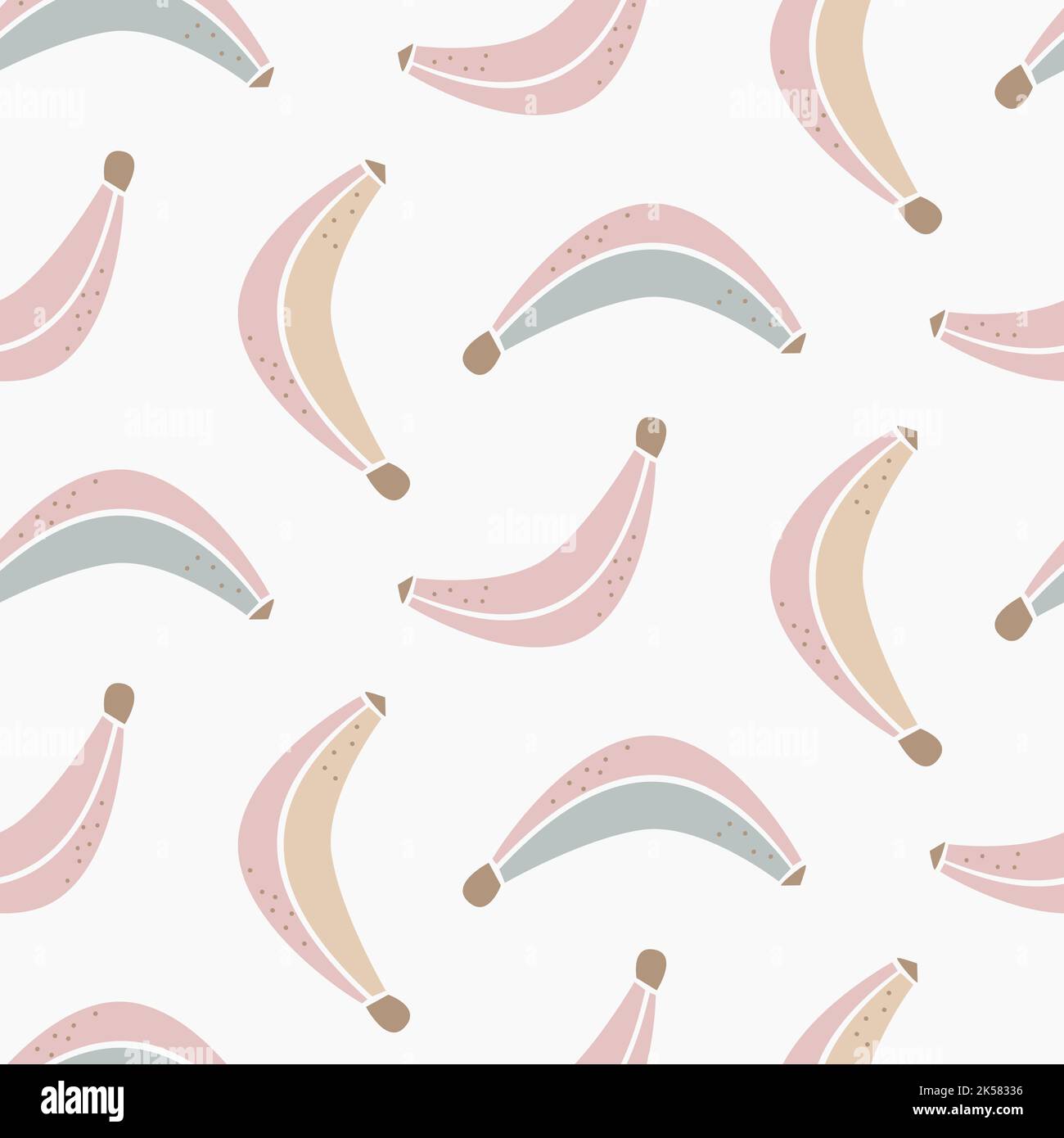 Banana abstract pastel seamless pattern. Vector fruit fabric print ...