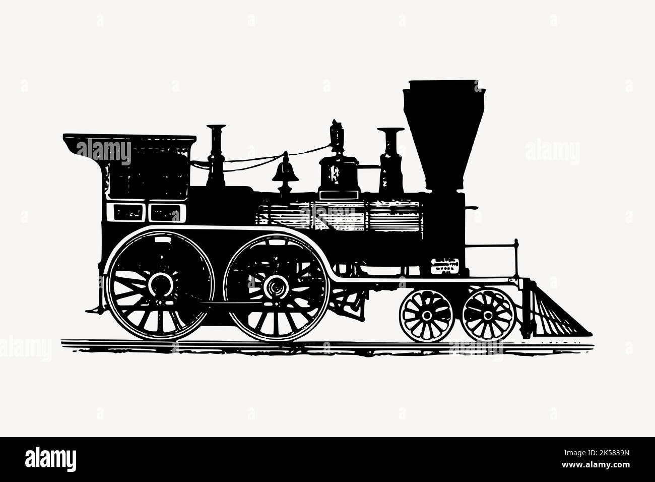Train, transportation drawing, vintage illustration vector Stock Vector ...