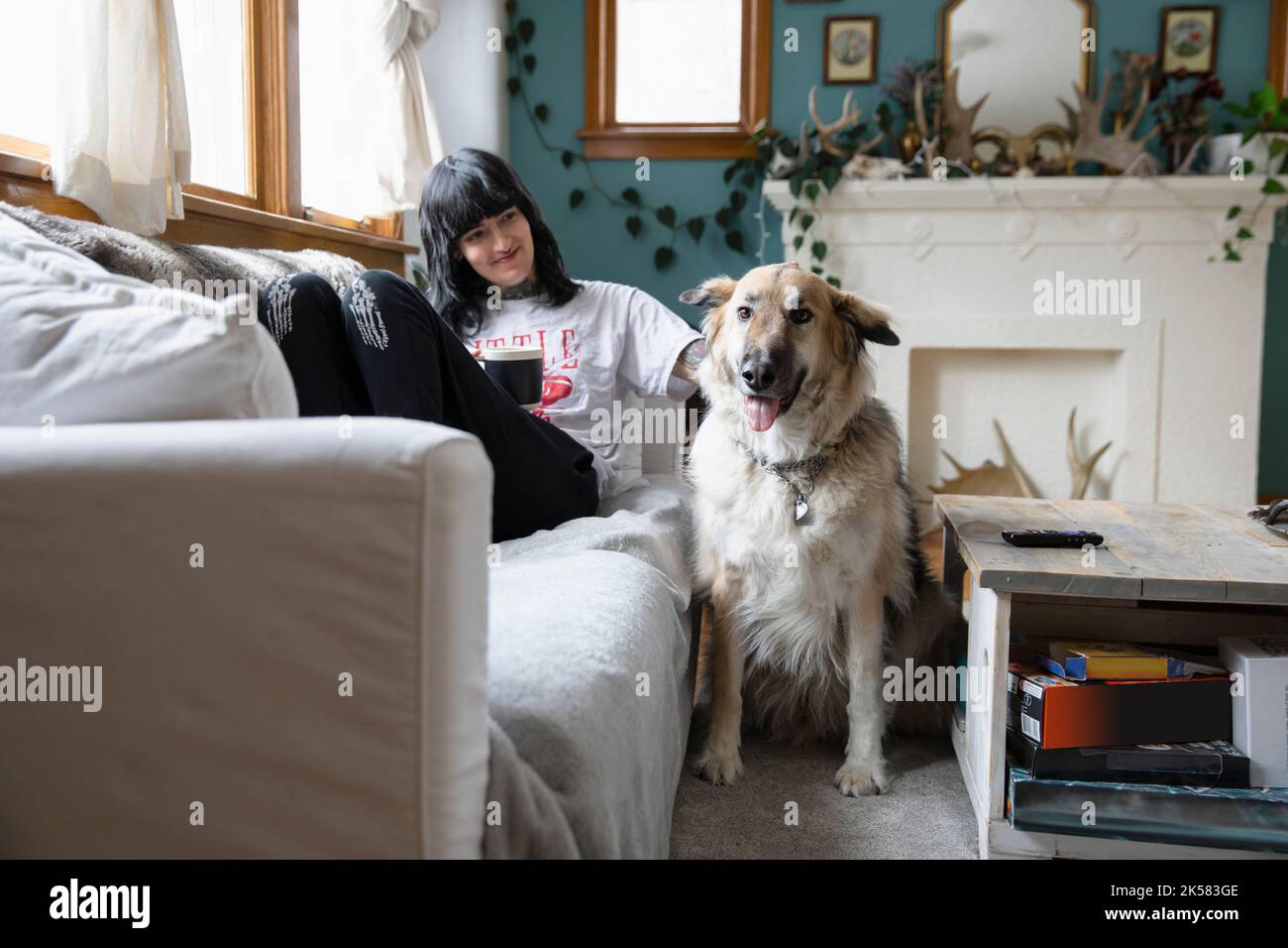 Trans person with pet hi-res stock photography and images - Alamy