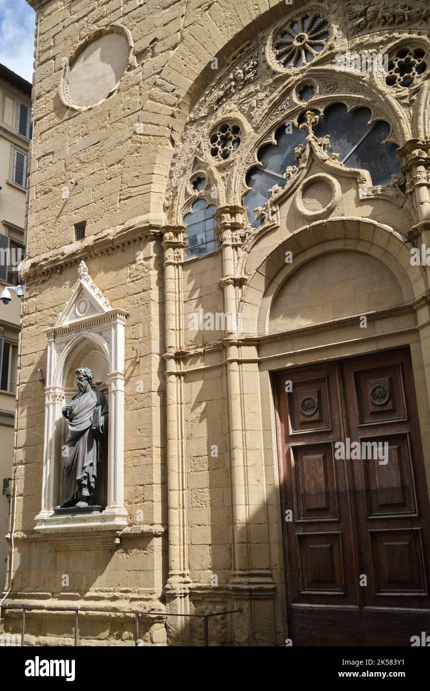 Statue of Saint Matthew on the facade of the Church and Museum of ...