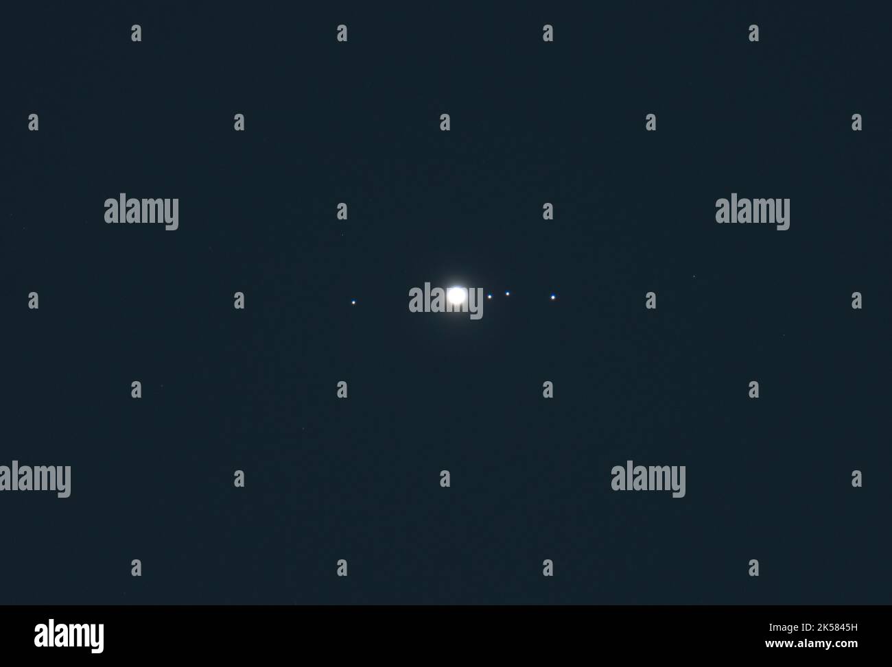 London, UK. 6 October 2022. Long exposure image through a telescope ...