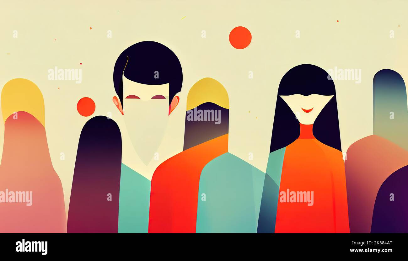 Simple illustration people hi-res stock photography and images - Alamy