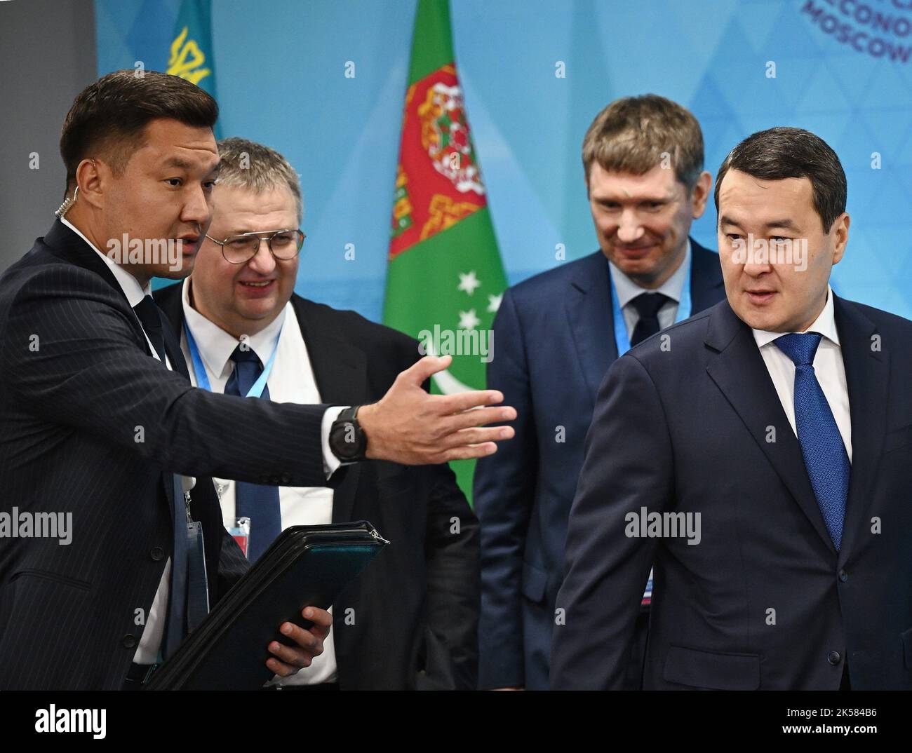 II Caspian Economic Forum in the technopark "Skolkovo". From right to ...