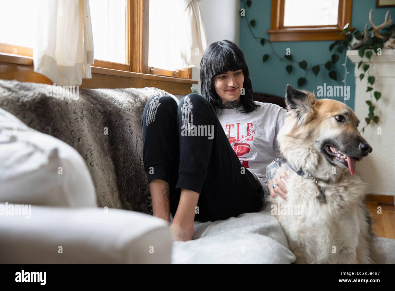 Trans person with pet hi-res stock photography and images - Alamy