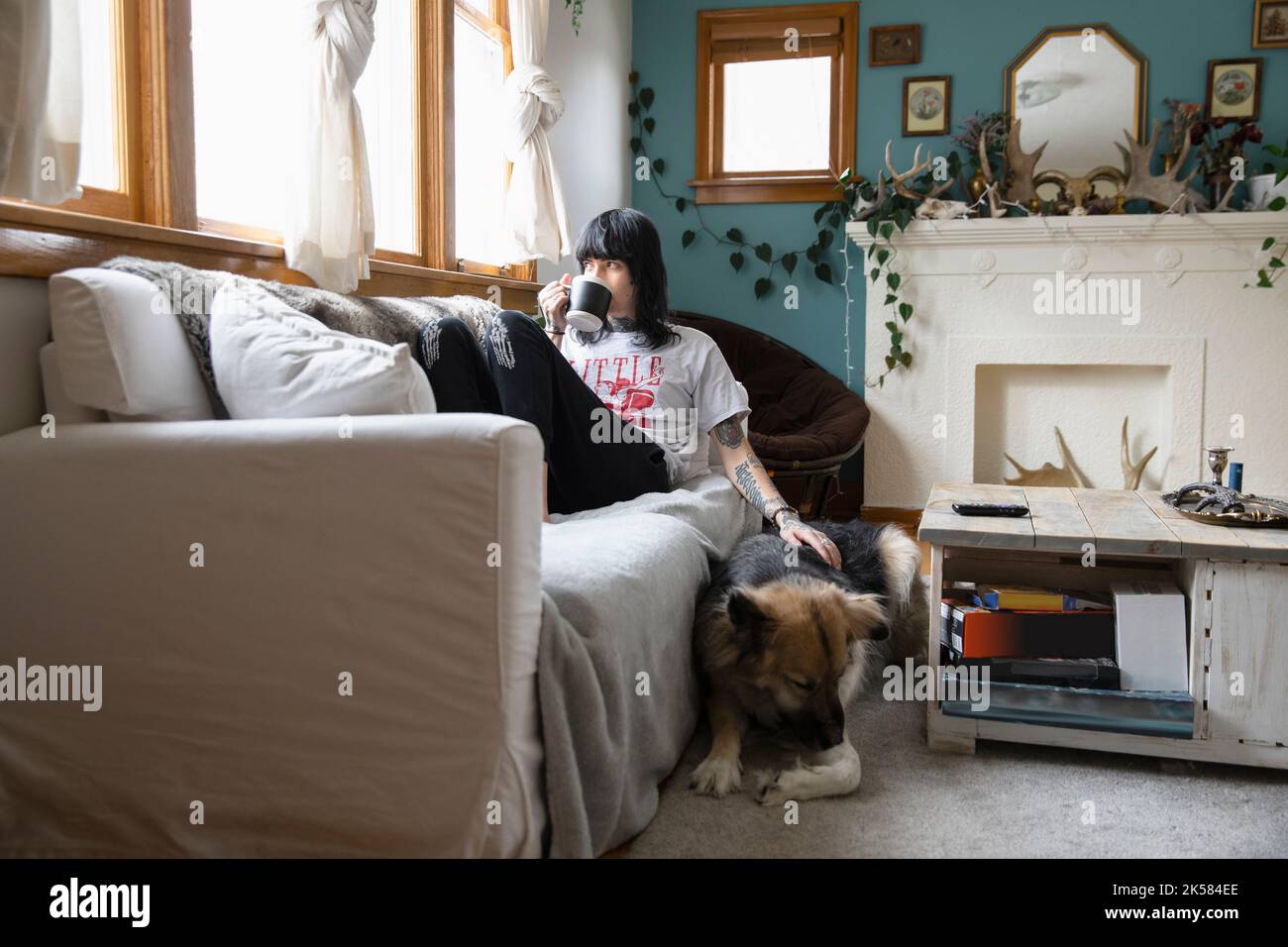 Trans person with pet hi-res stock photography and images - Alamy