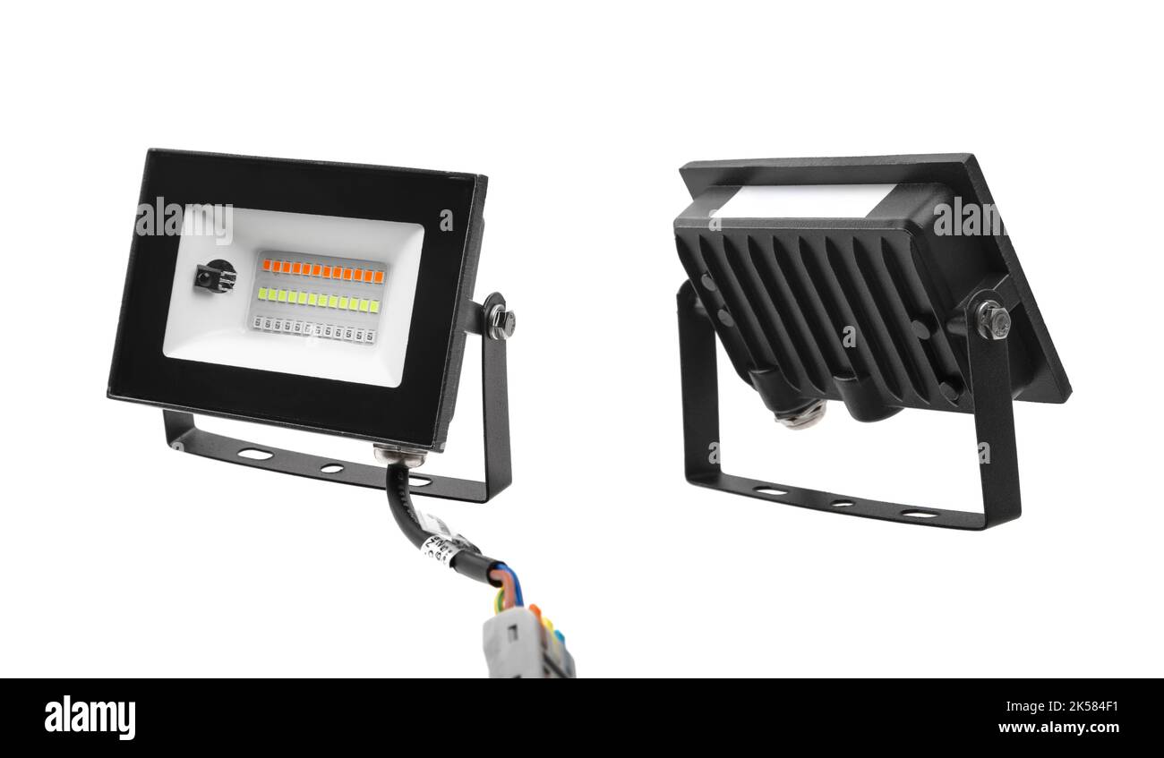 Powerful modern LED lamp with the ability to change the color of light ...