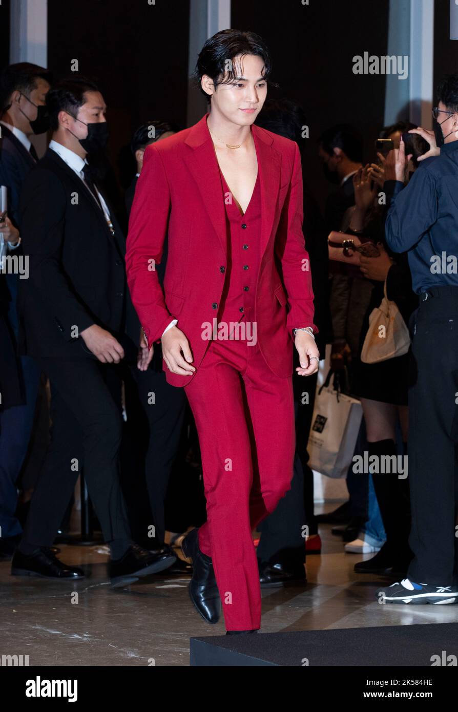 6 October 2022 – Seoul, South Korea : South Korean singer Mingyu, member of K-Pop boys band ...