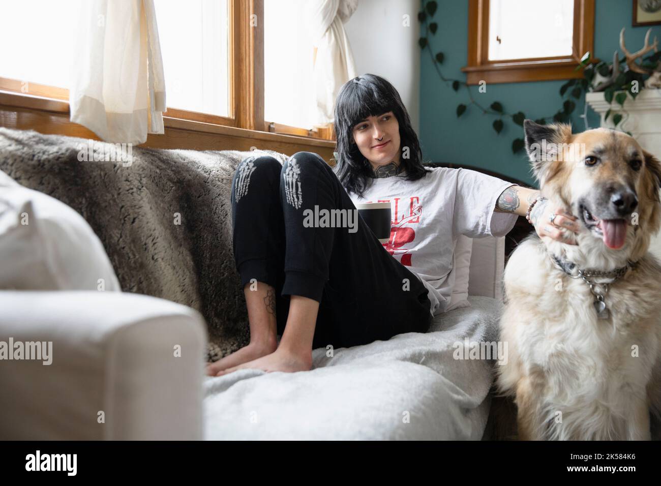 Trans person with pet hi-res stock photography and images - Alamy