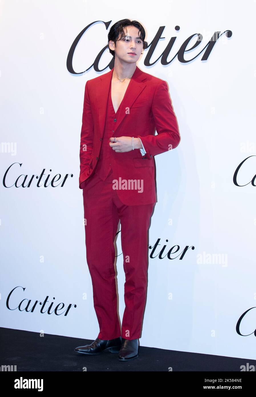 6 October 2022 – Seoul, South Korea : South Korean singer Mingyu, member of K-Pop boys band ...