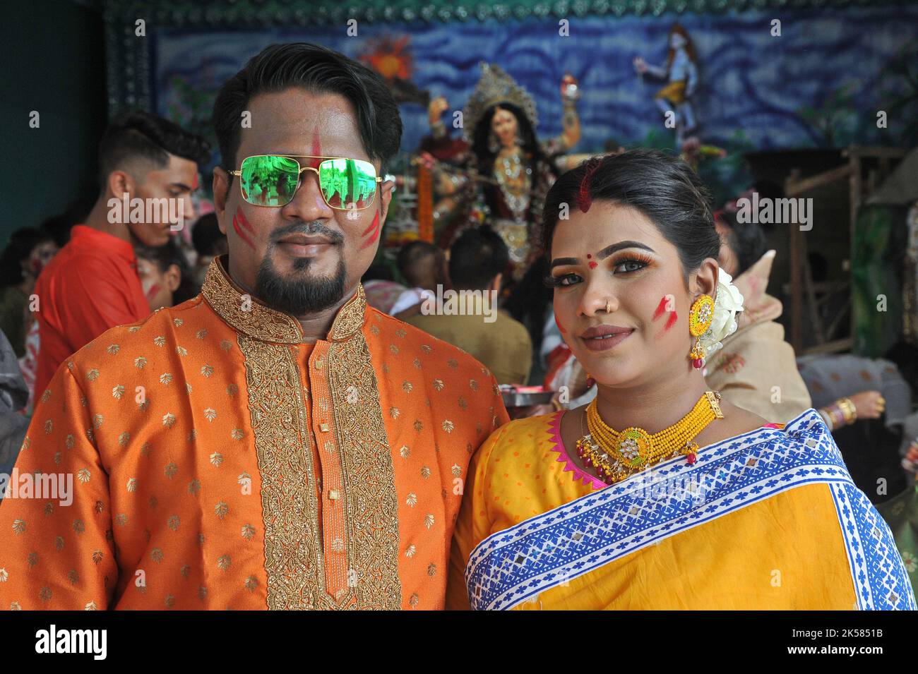 Dhaka, Bangladesh. 6th October 2022. Bijaya Dashami has been celebrated ...