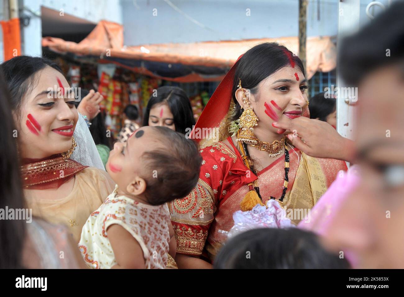 Dhaka, Bangladesh. 6th October 2022. Bijaya Dashami has been celebrated ...