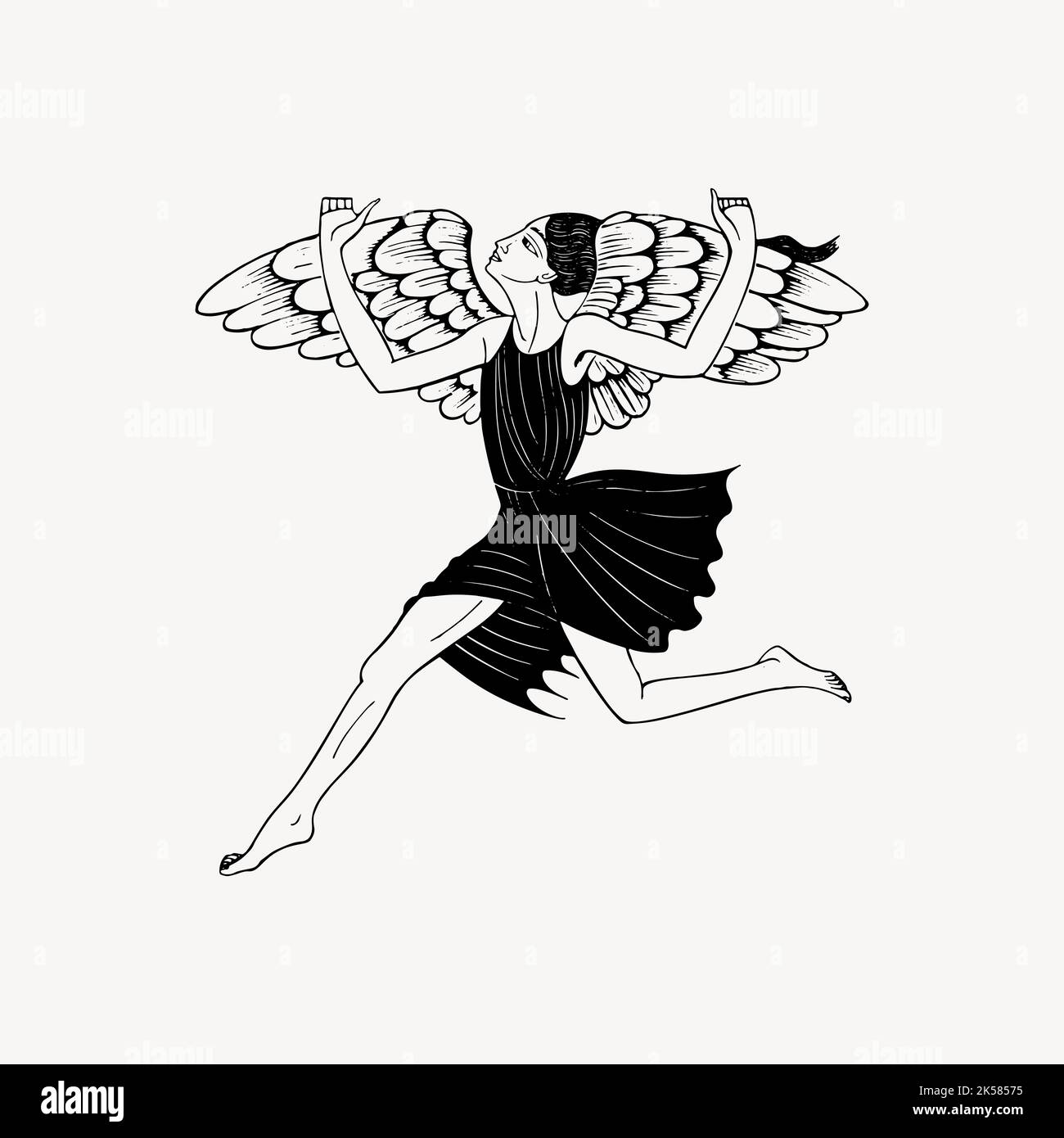 Jumping angel drawing hi-res stock photography and images - Alamy