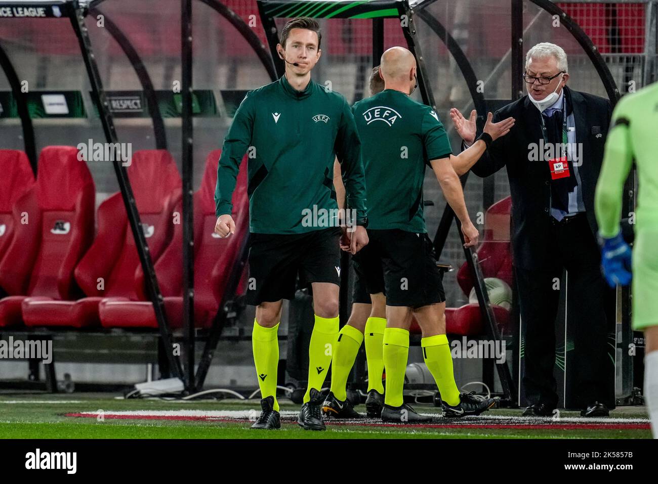 ALKMAAR, NETHERLANDS - OCTOBER 6: 4th official Sivert Oksnes Amland ...