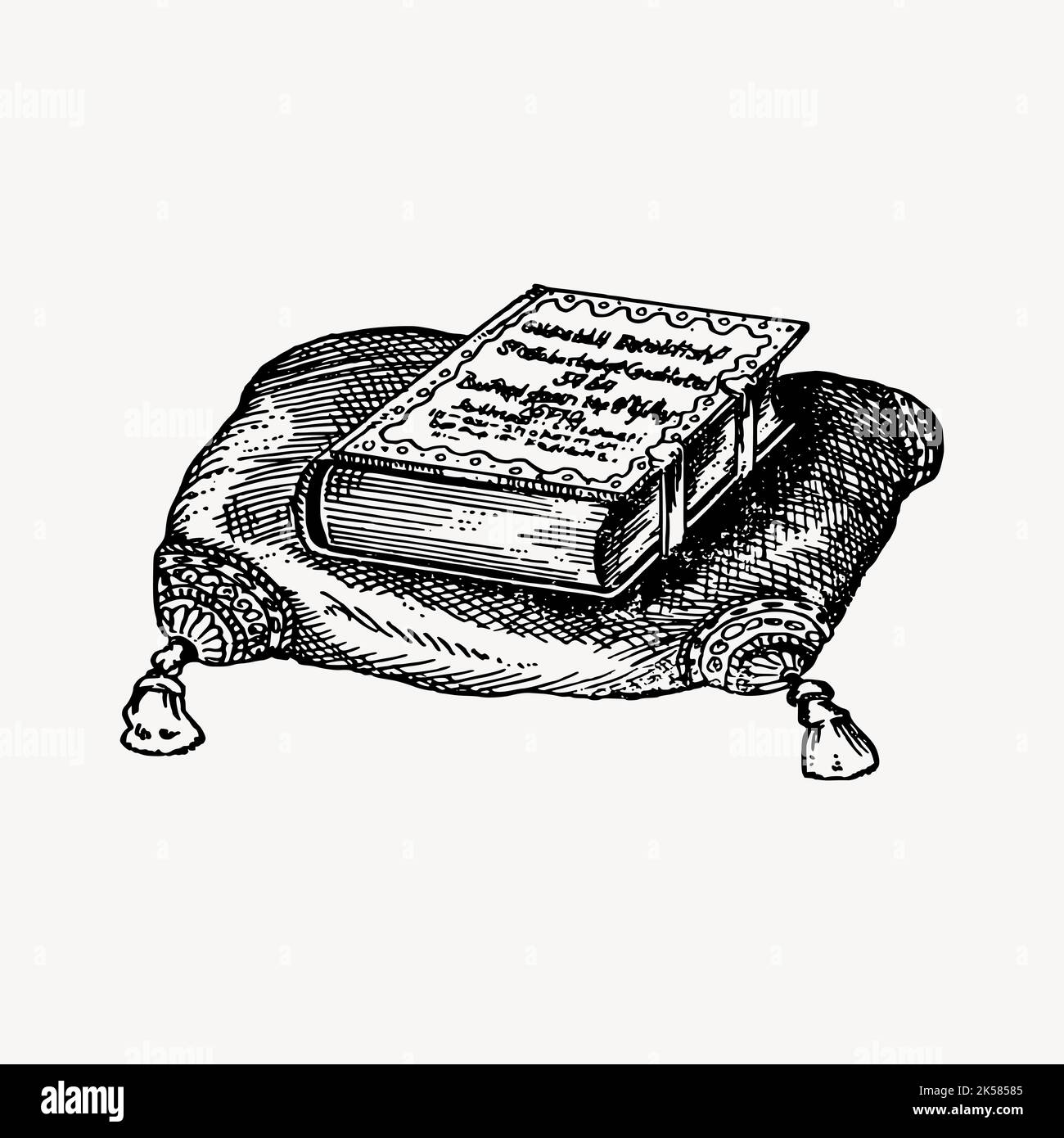 Spell book drawing clipart, witchcraft illustration vector Stock Vector ...