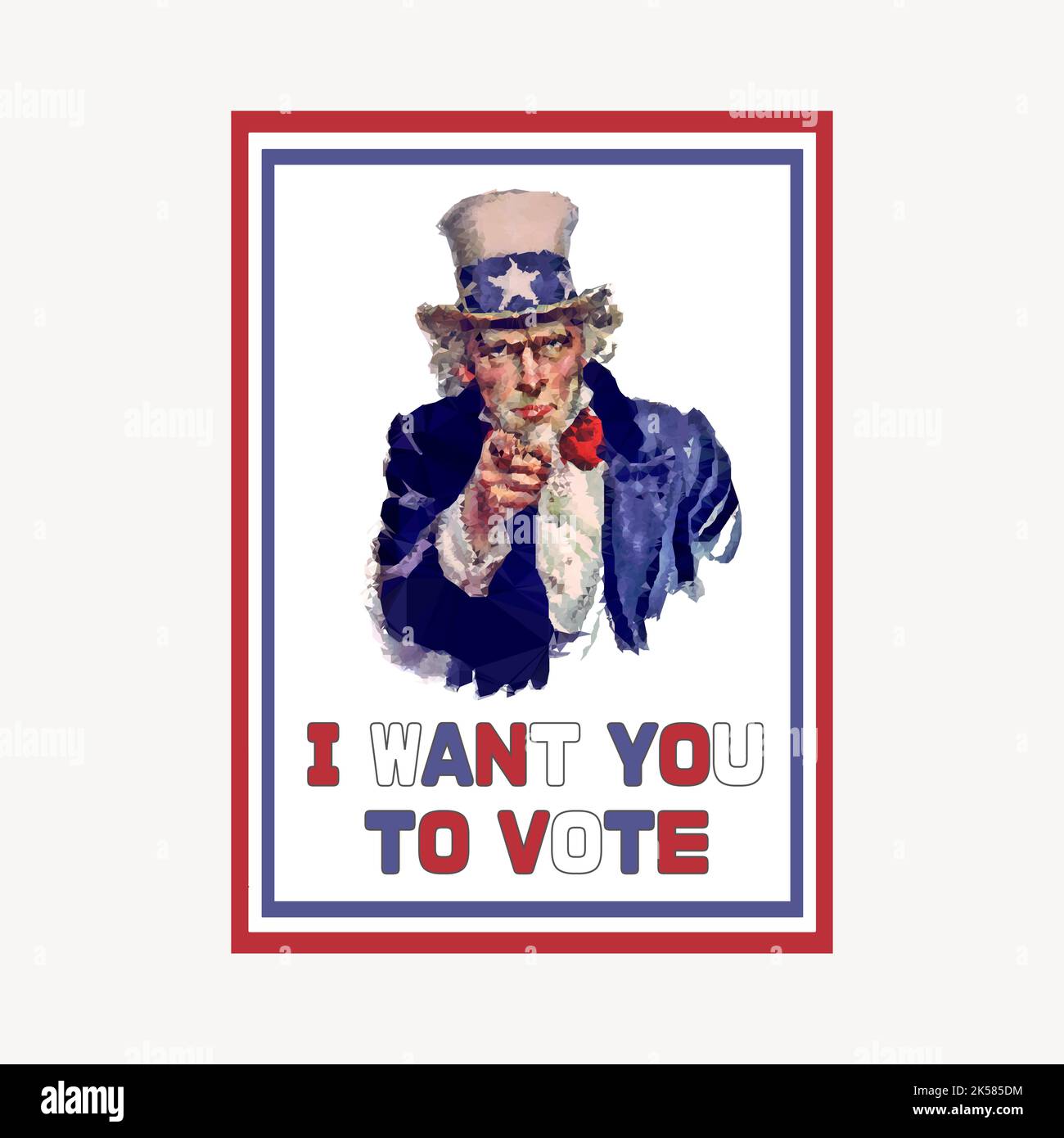 Uncle Sam USA election poster illustration vector Stock Vector Image ...