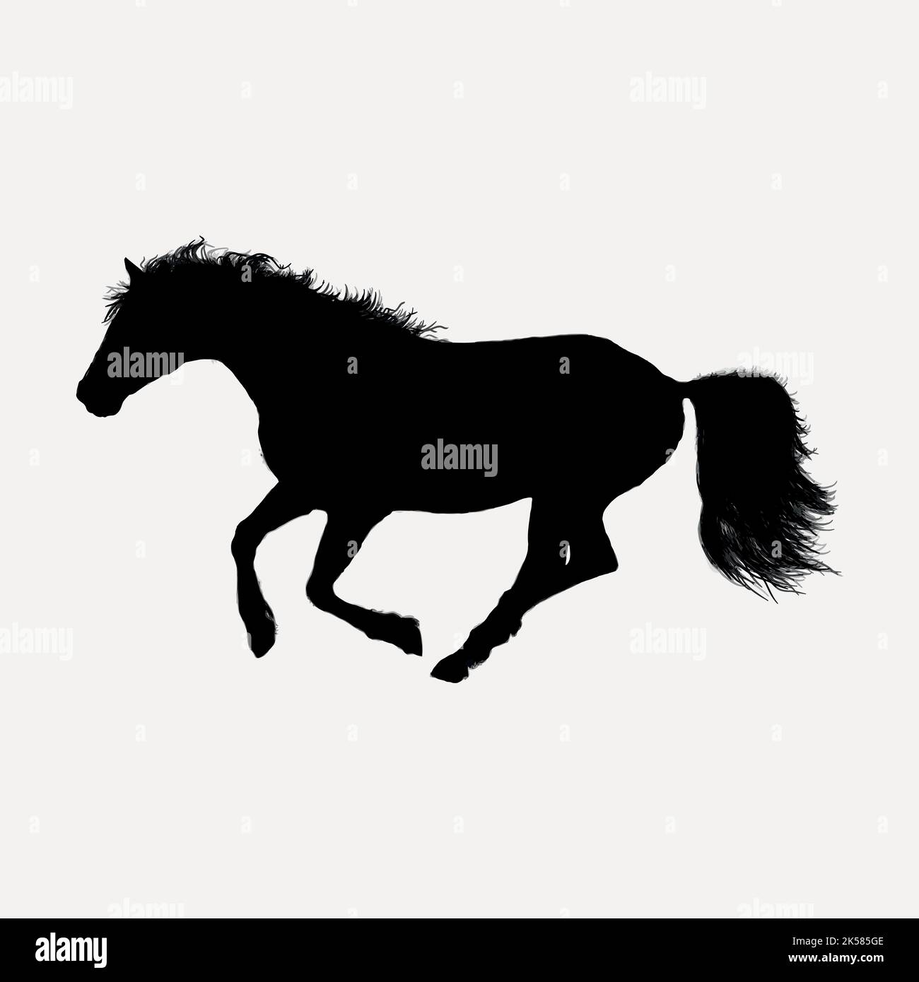 Cantering Horse Silhouette