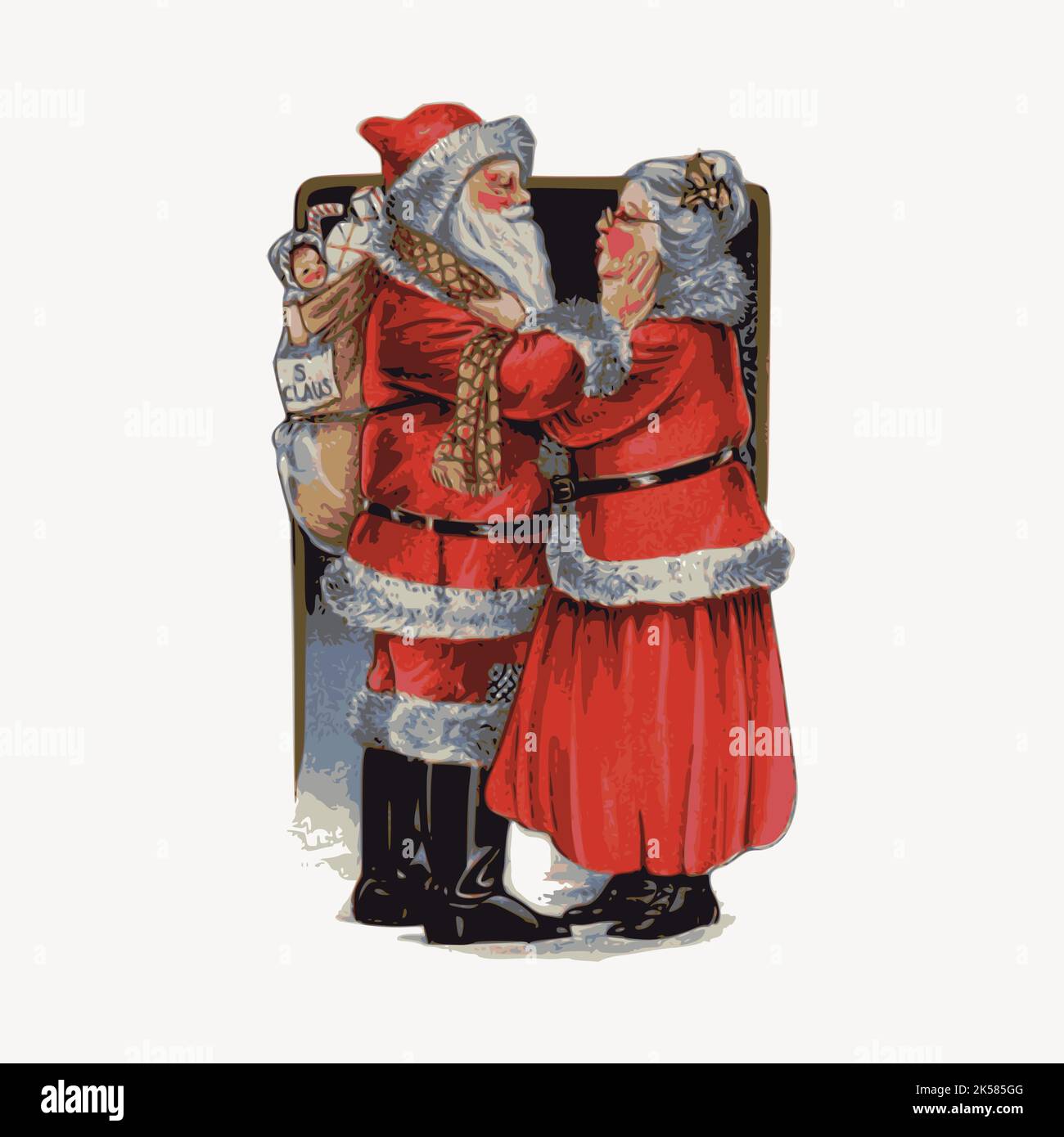 Mrs claus illustration hi-res stock photography and images - Alamy