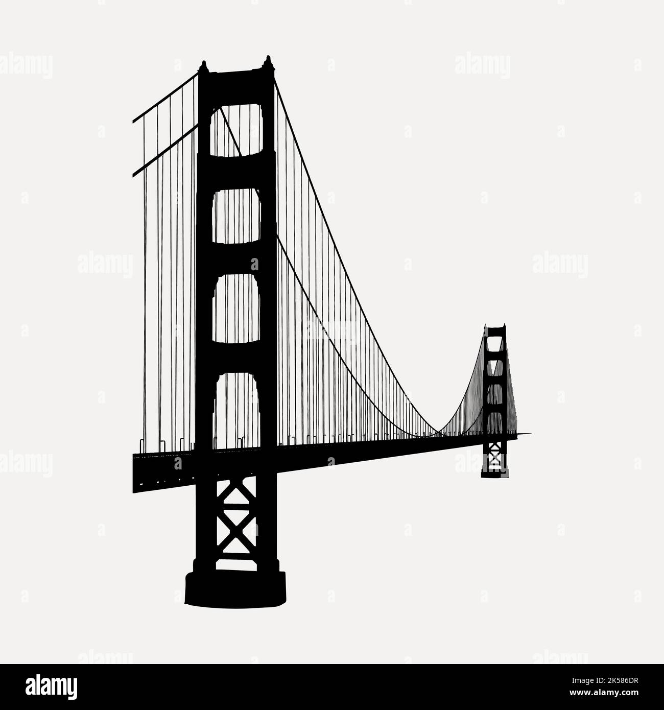 Golden Gate Bridge Silhouette Clipart Golden Gate Bridge Vector"