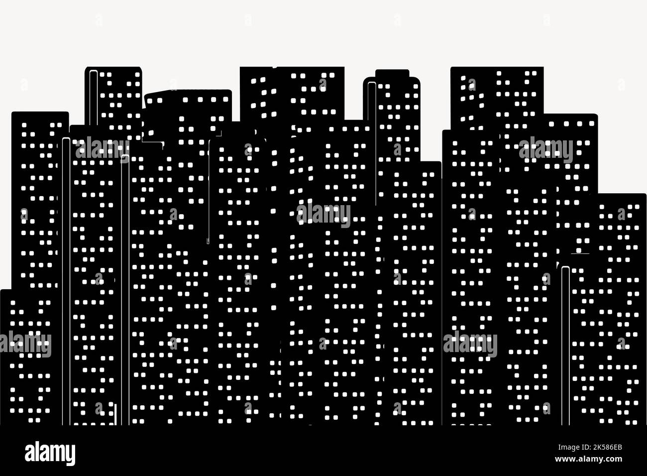 City buildings silhouette border clipart Stock Vector Image & Art - Alamy