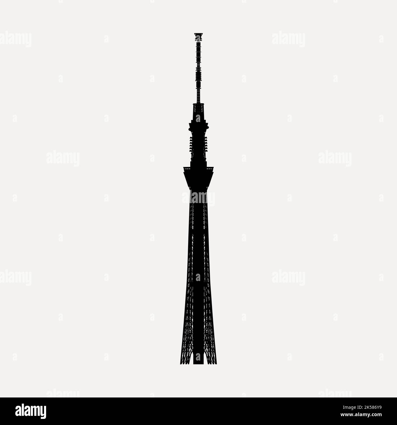 Tokyo tower silhouette clipart hi-res stock photography and images - Alamy