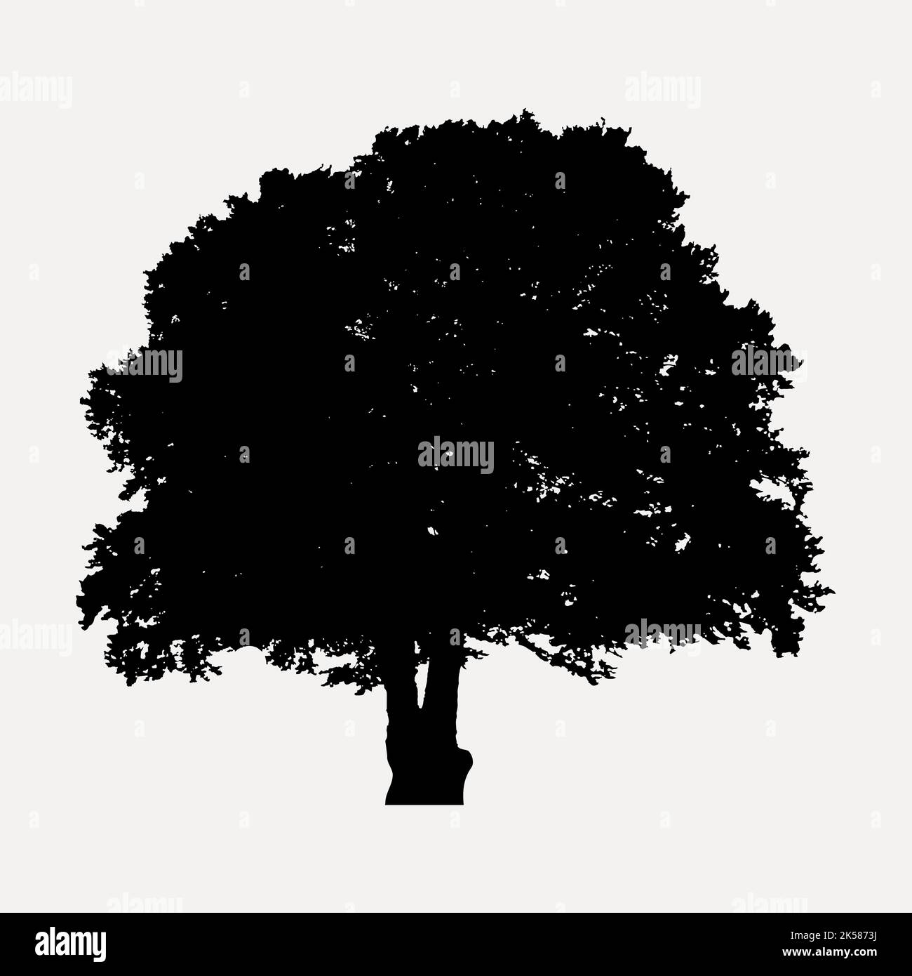 Tree silhouette clipart, nature illustration in black vector Stock ...