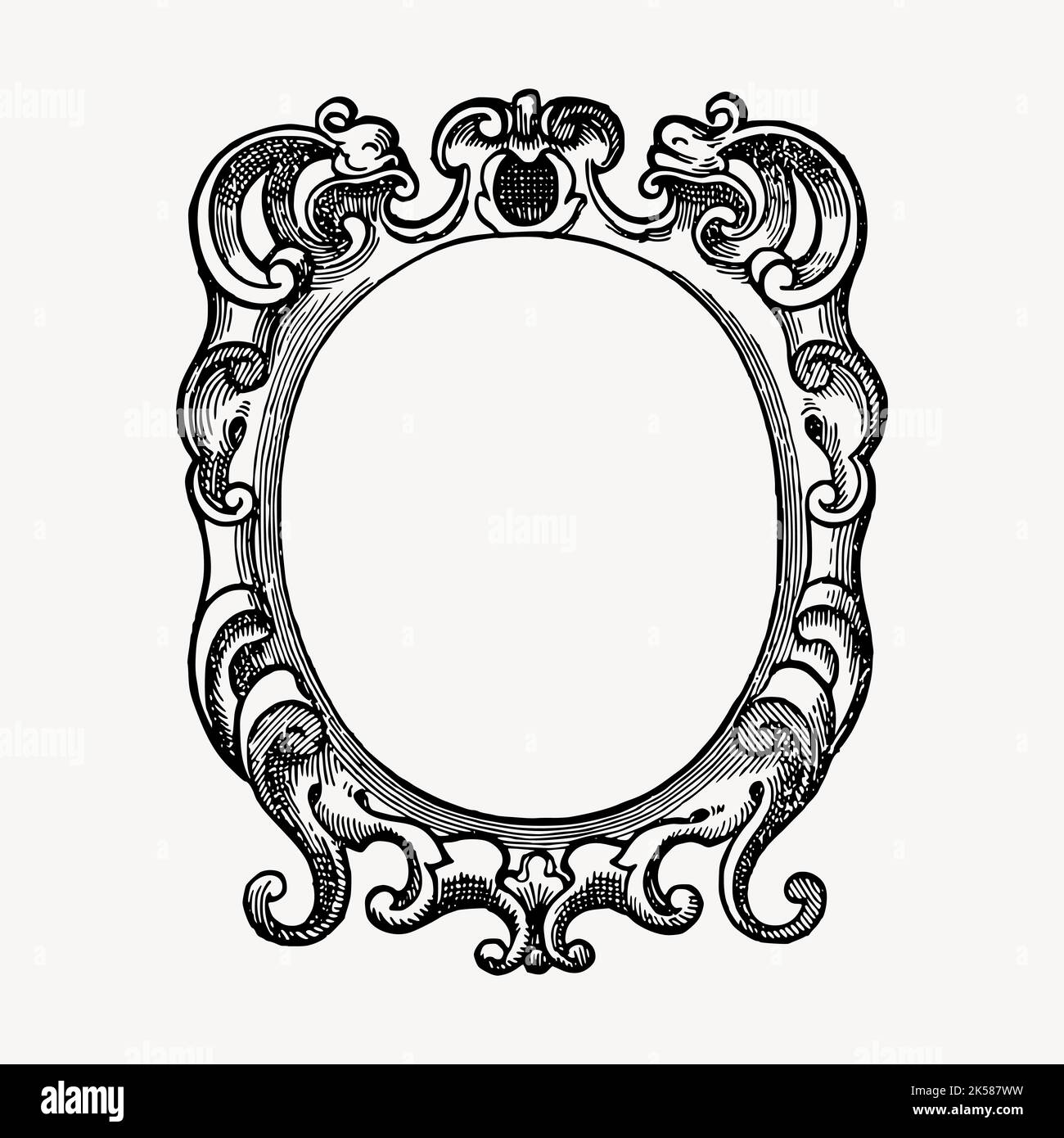 Antique frame clipart, vintage illustration vector Stock Vector Image & Art - Alamy