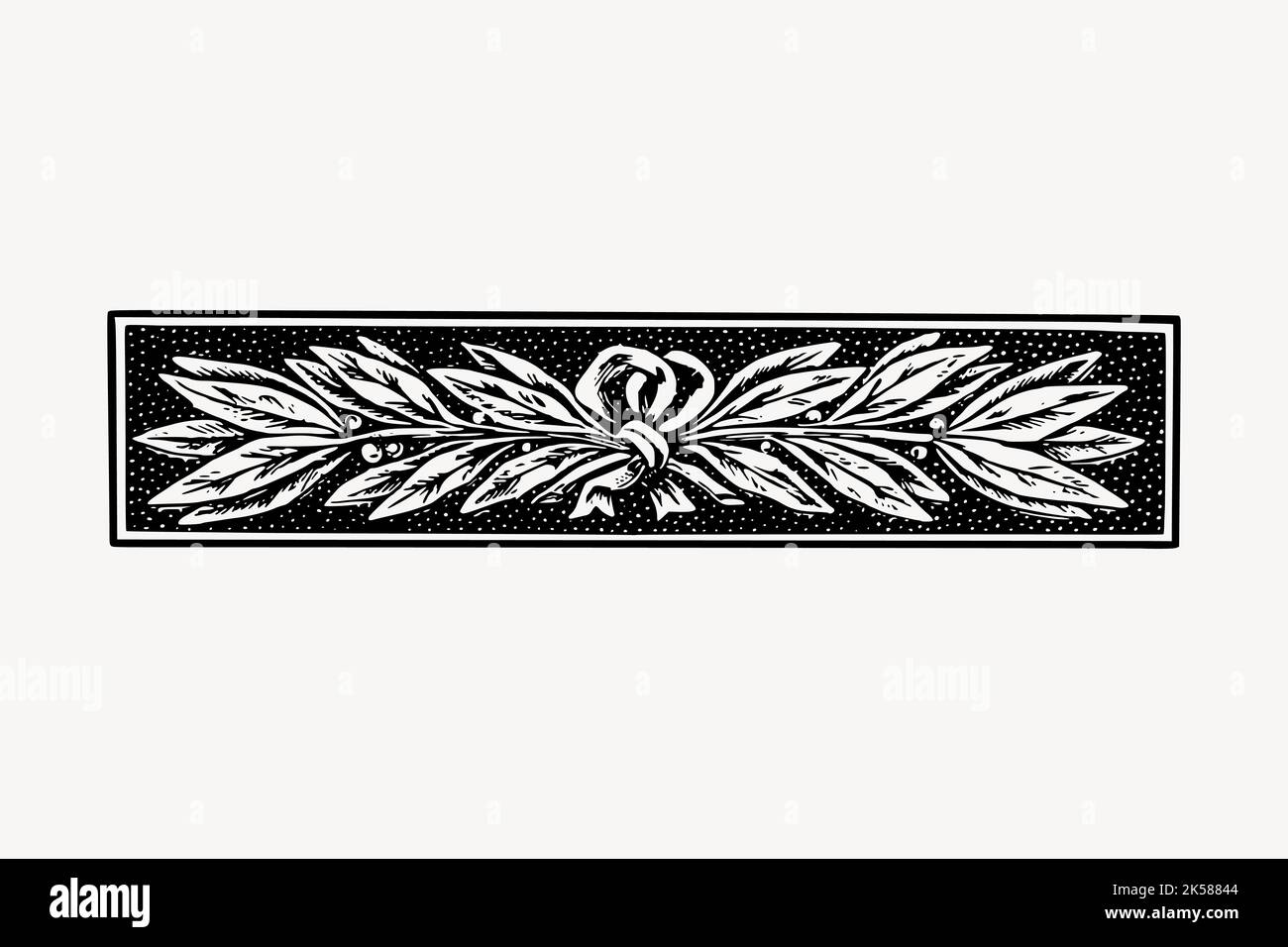 Botanical border clipart, vintage illustration vector Stock Vector ...