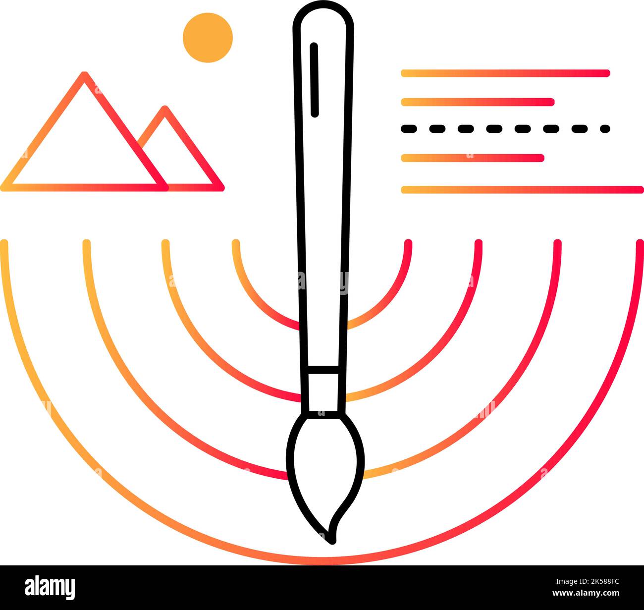 Paint tool outline icon art tool flat vector Stock Vector Image & Art ...