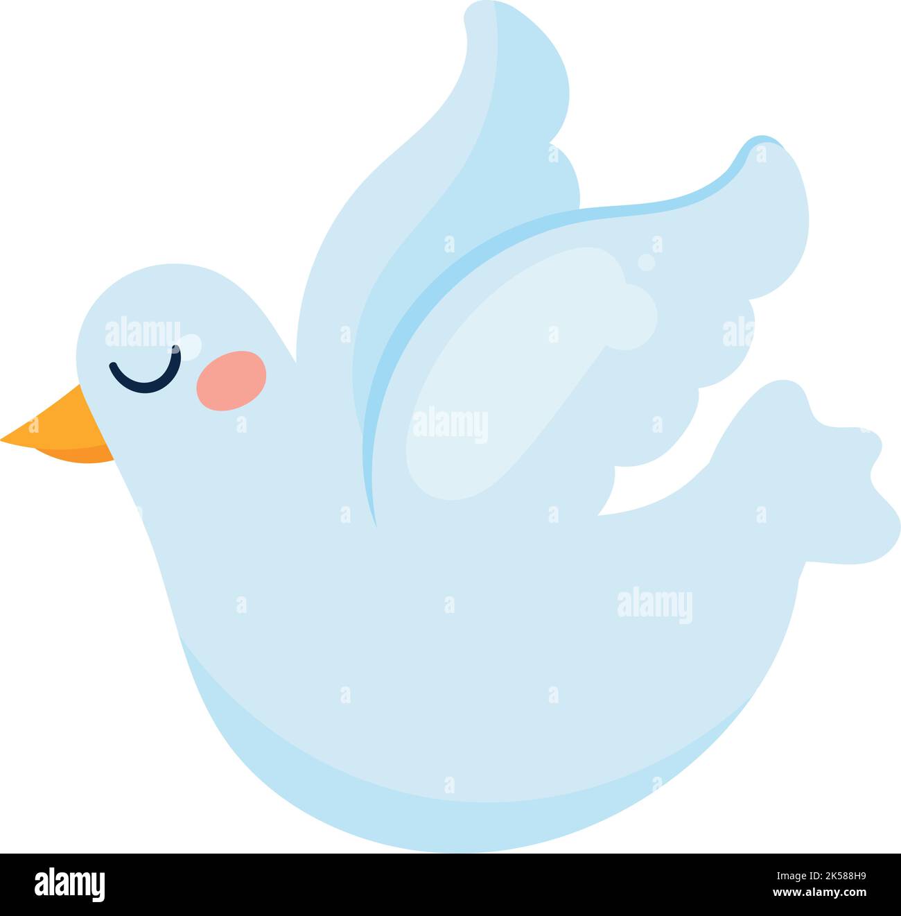 cute white dove flying bird Stock Vector Image & Art - Alamy