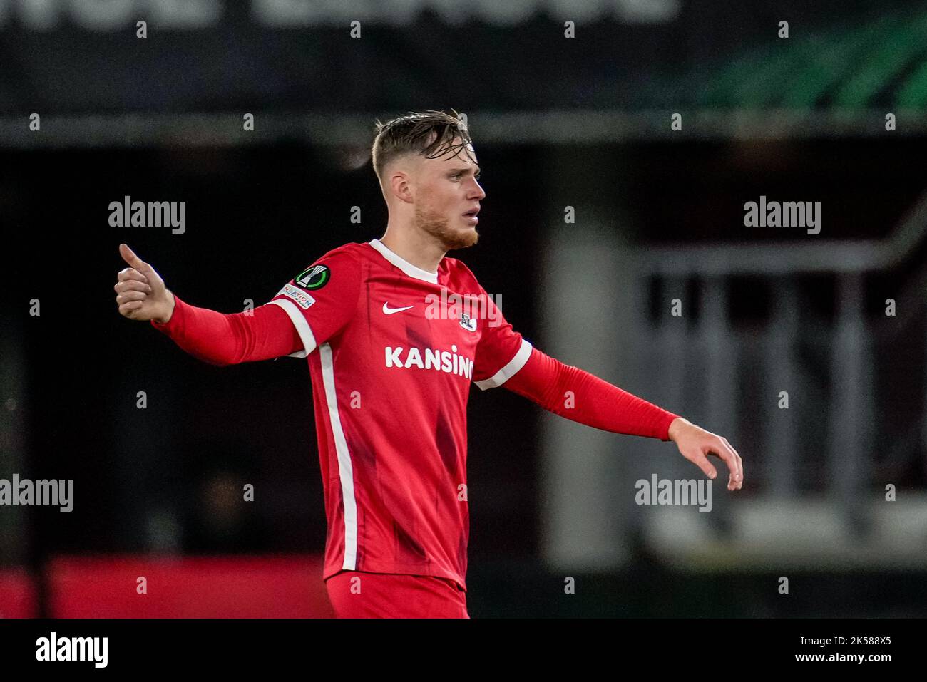 ALKMAAR, NETHERLANDS - OCTOBER 6: Sam Beukema of AZ during the UEFA ...
