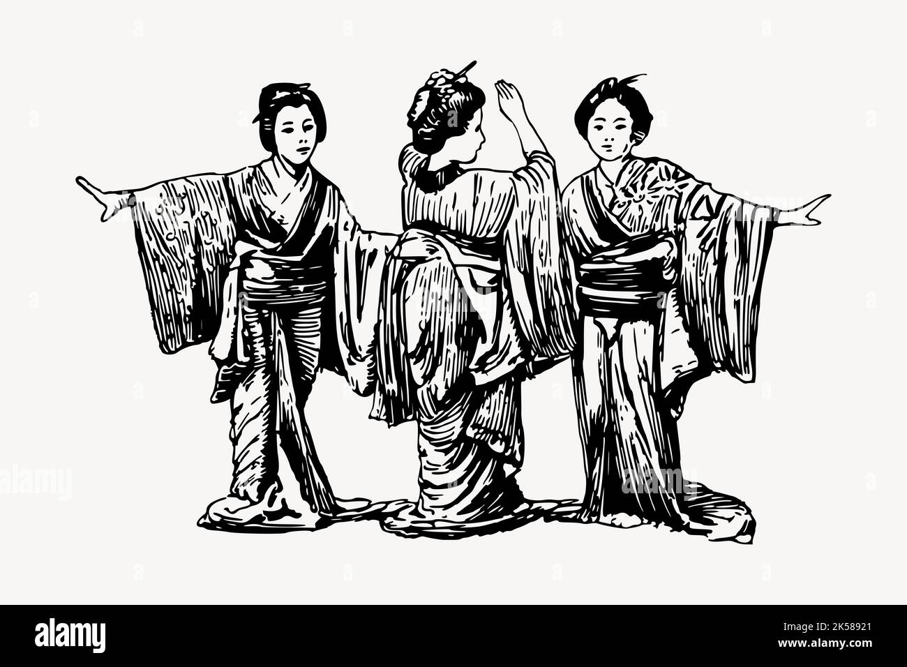 Japanese geisha clipart hi-res stock photography and images - Alamy