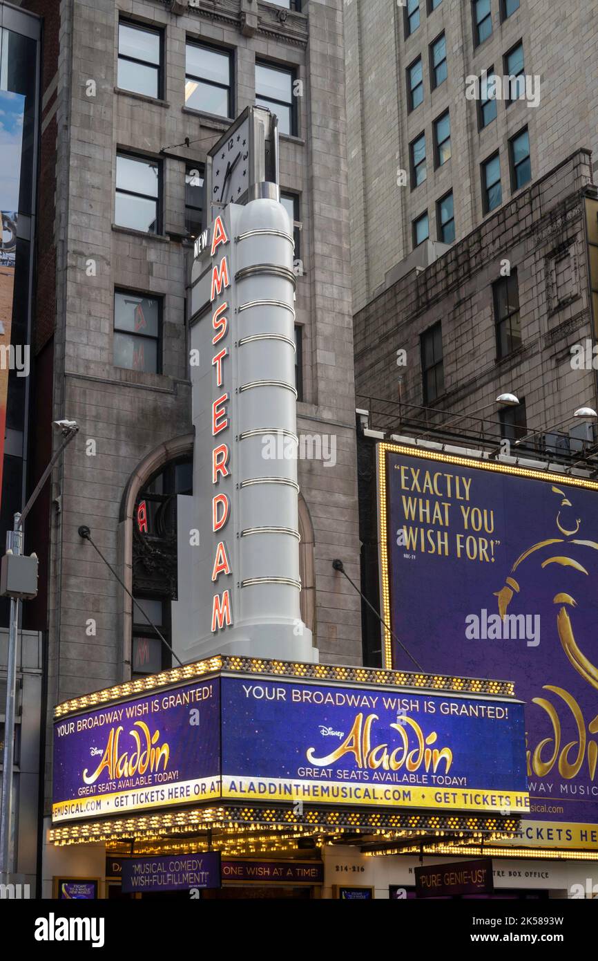 Aladdin Theater Marquee, New Amsterdam Theater, Times Square, West 42nd ...