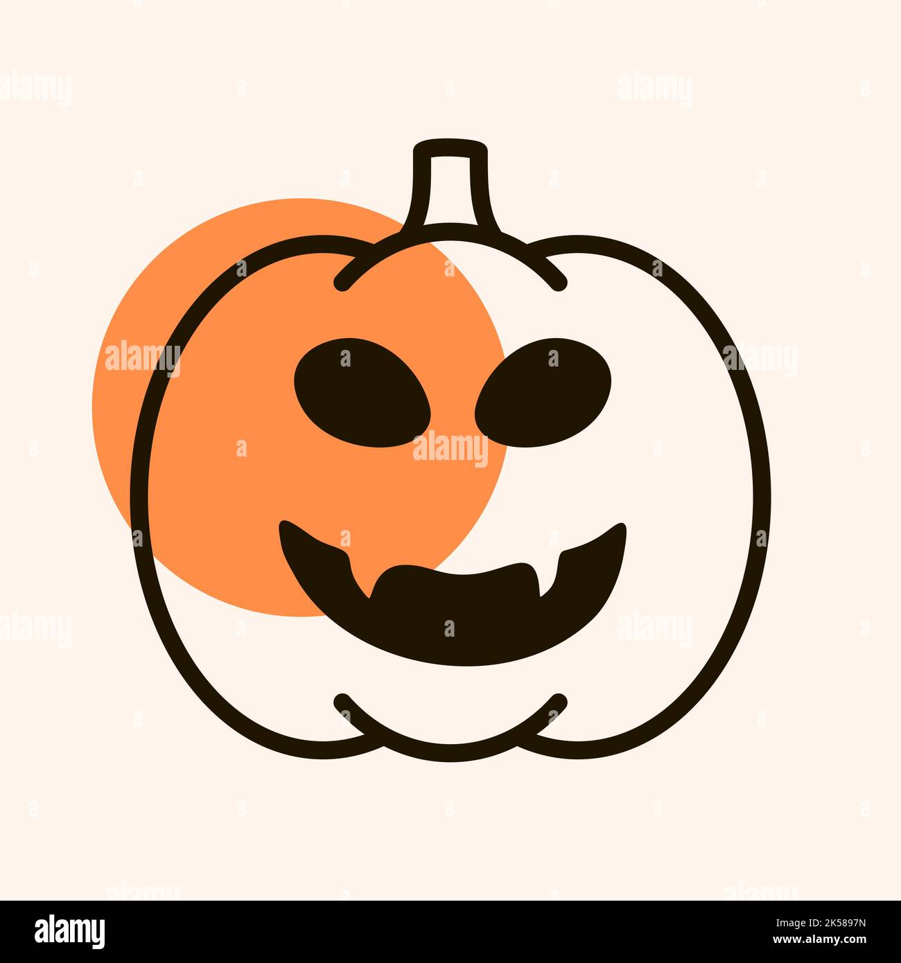 Halloween pumpkin emoticon icon vector illustration Jack-O-Lantern ...