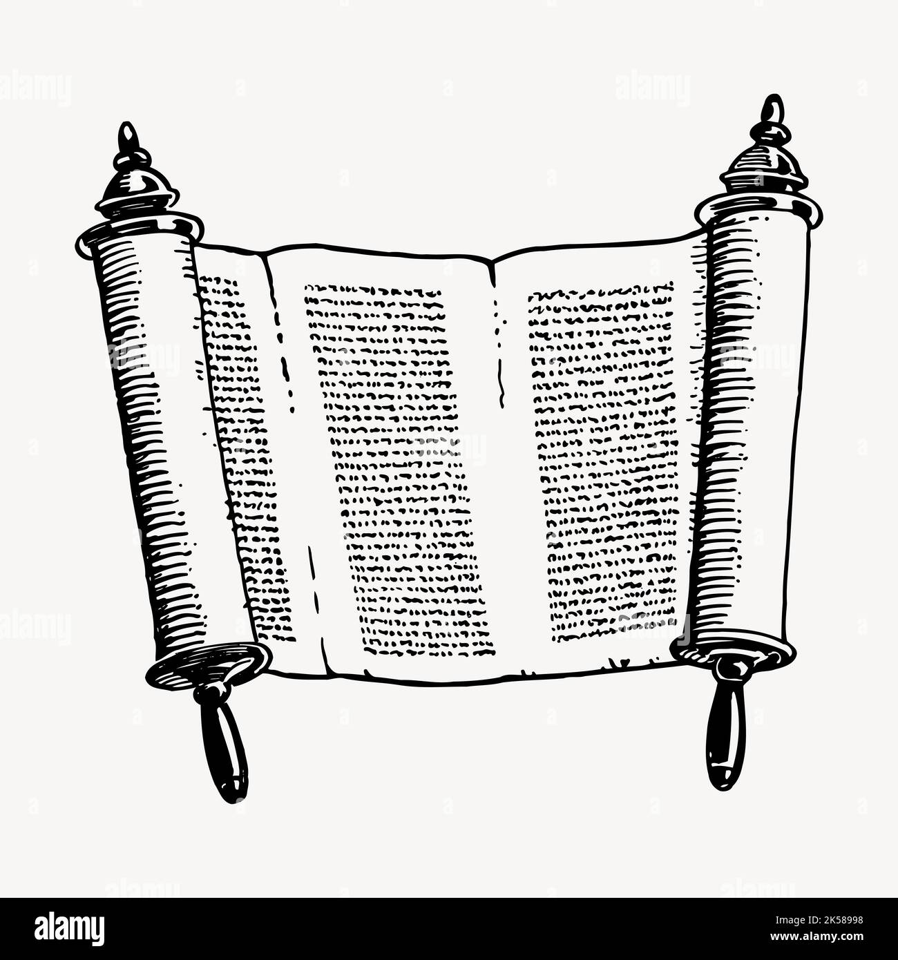 Antique scroll clipart, vintage illustration vector Stock Vector Image ...