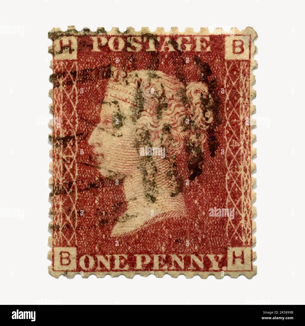 One penny stamp clipart Stock Vector Images - Alamy