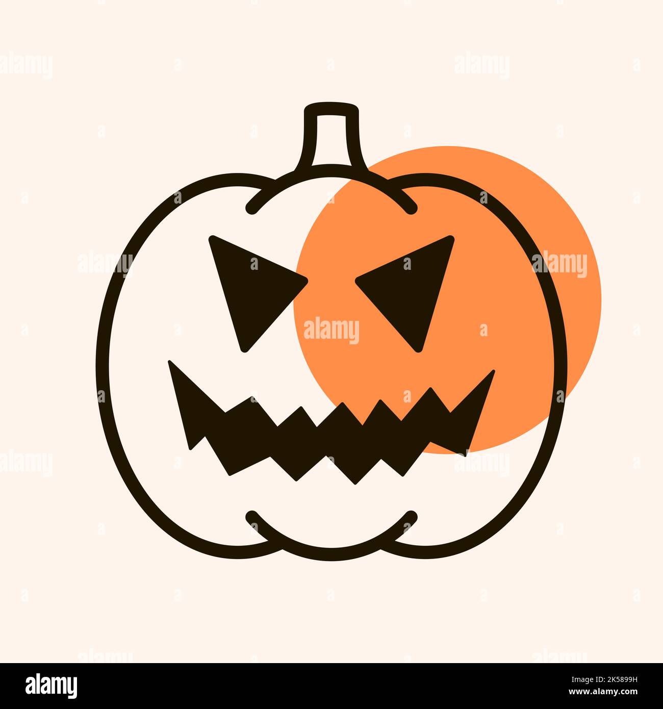 Halloween pumpkin emoticon icon vector illustration Jack-O-Lantern ...